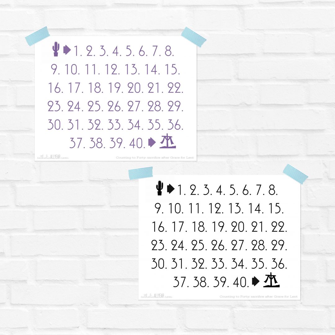 Counting To Forty After Grace For Lent Single Page Lent Countdown counting-to-forty-after-grace-for-lent-single-page-lent-countdown