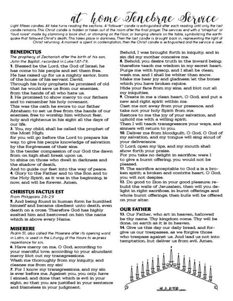 The Triduum at Home: a Tenebrae Service - Catholic All Year