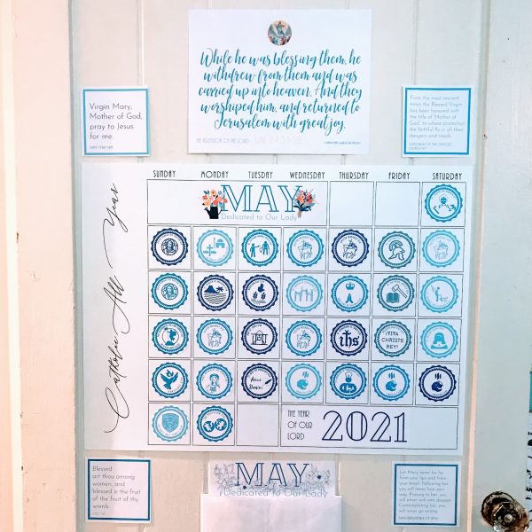 Liturgical Year Reusable Calendar Blank - Catholic All Year