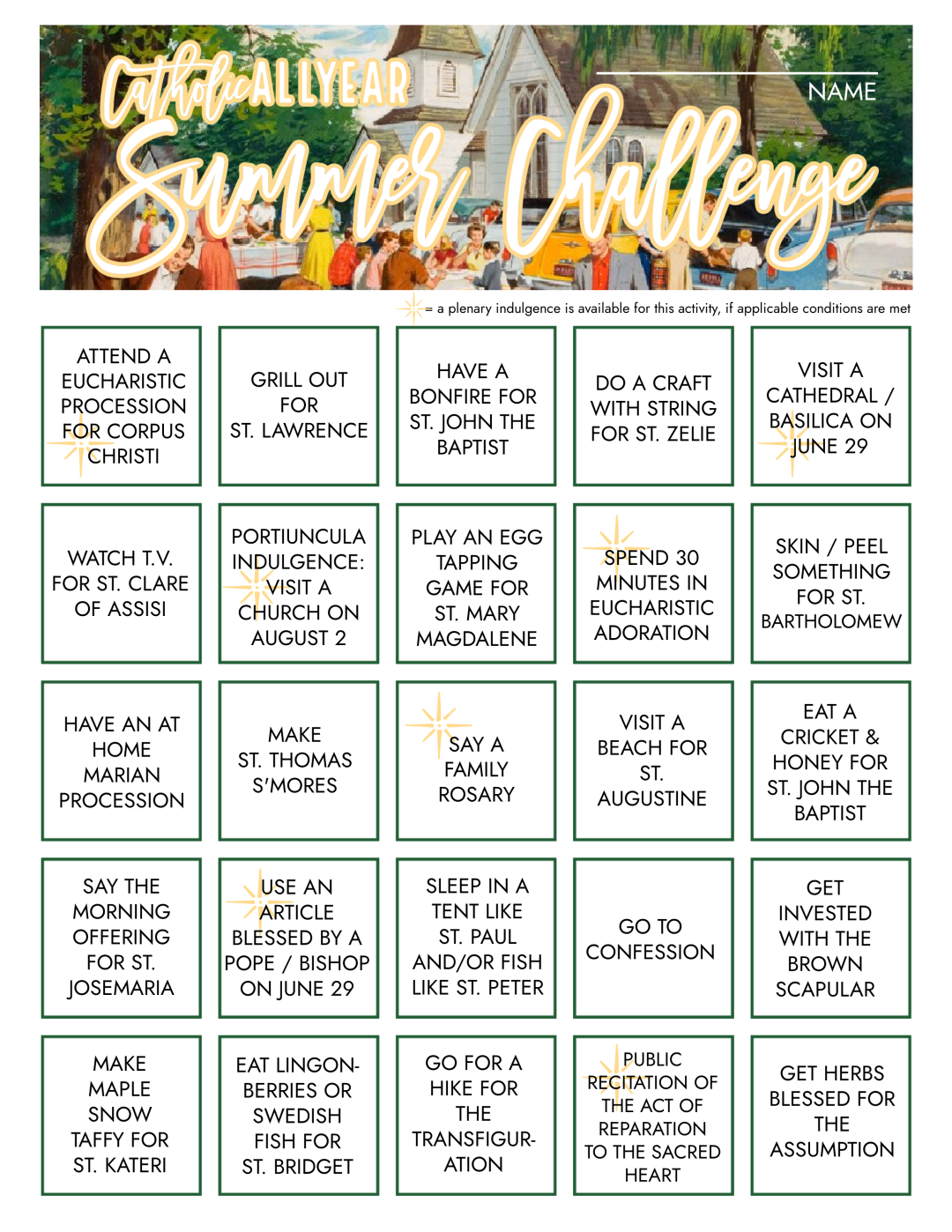 The Ultimate Catholic Summer Challenge - Catholic All Year